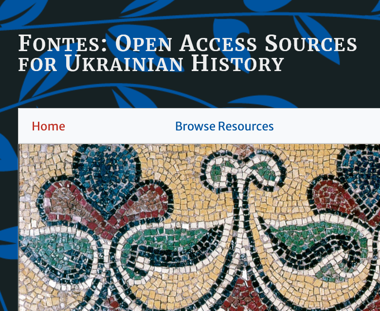 HURI launches online database Fontes: Open Access Sources for Ukrainian ...